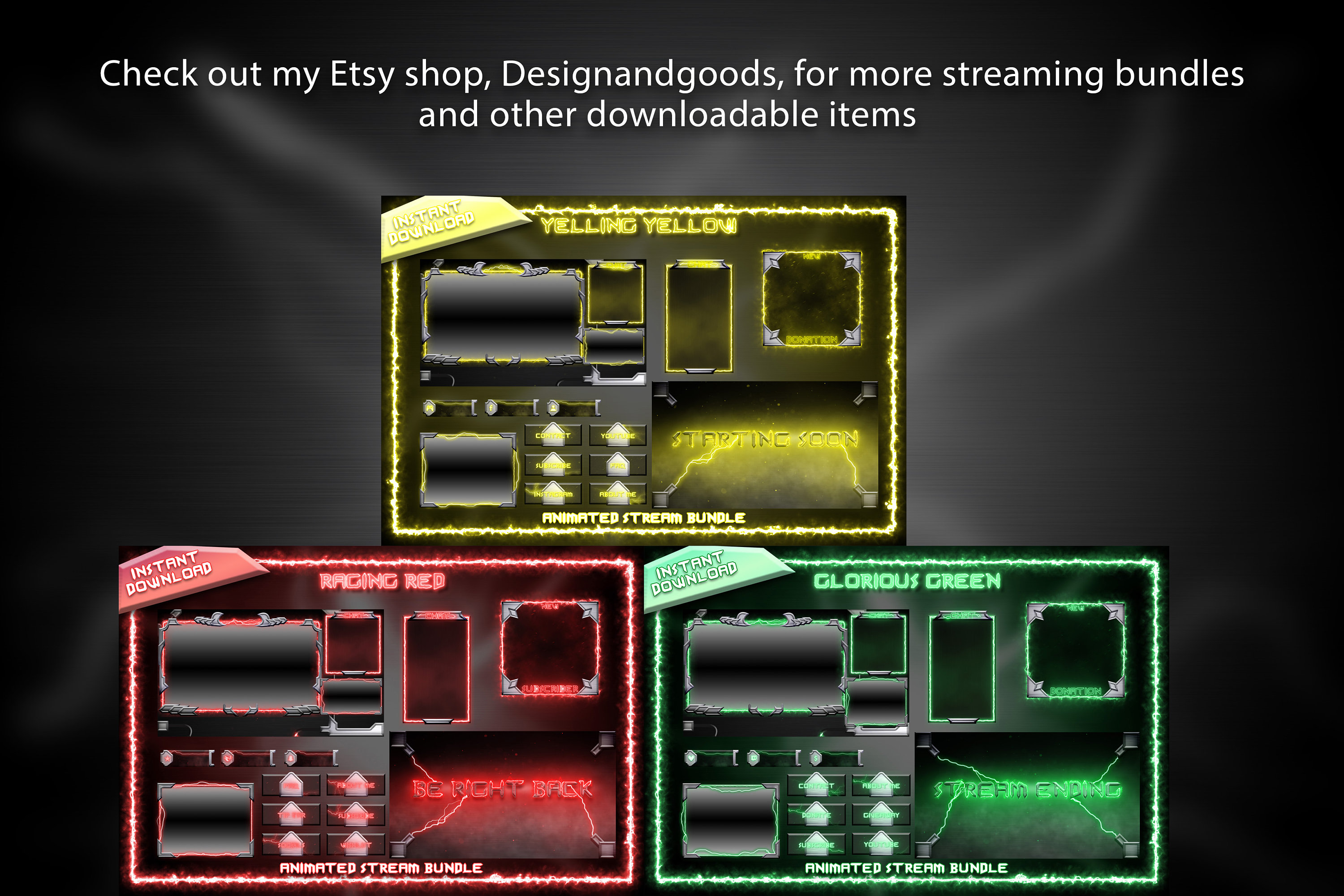 Full Animated Twitch Bundle, Animated Twitch Stream Package, Twitch ...