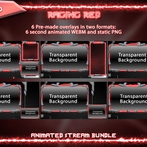 Full Animated Red Twitch Bundle, Animated Twitch Stream Package, Twitch ...