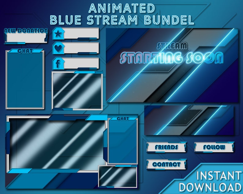 Animated Streaming Bundle Animated Twitch Stream Package - Etsy