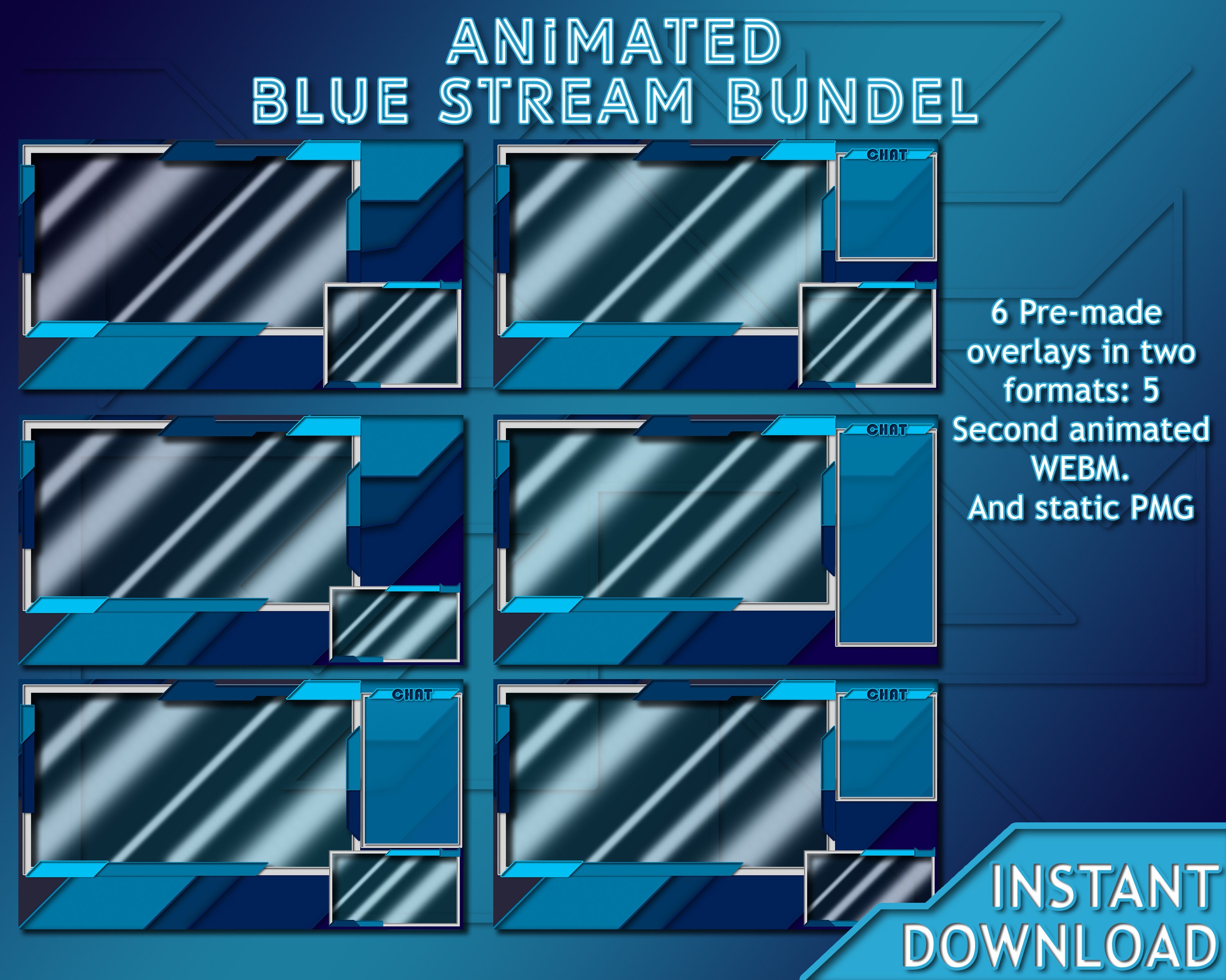 Animated Streaming Bundle, Animated Twitch Stream Package, Twitch ...
