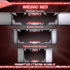 Full Animated Red Twitch Bundle, Animated Twitch Stream Package, Twitch ...