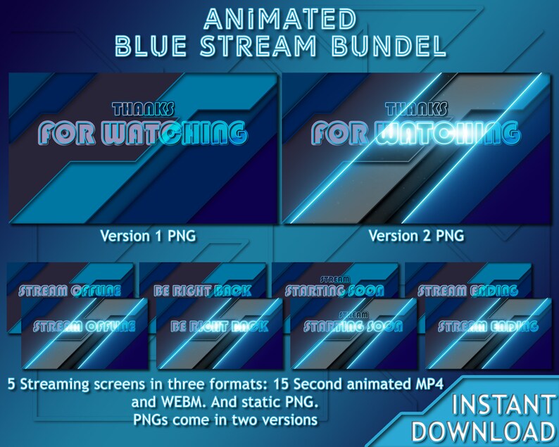 Animated Streaming Bundle Animated Twitch Stream Package - Etsy