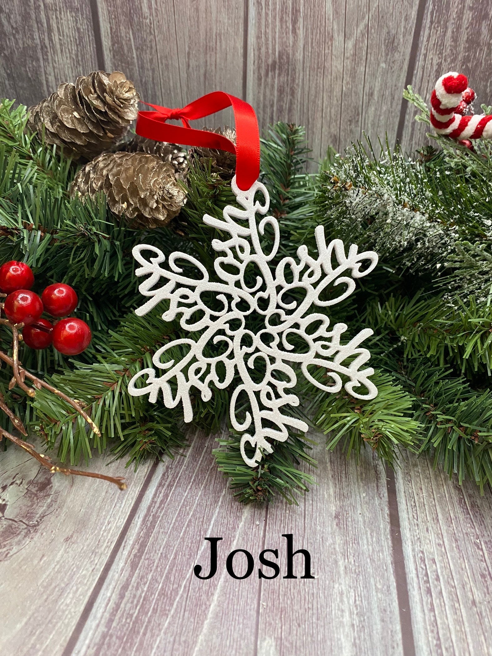 Personalized Snowflake Ornament: Custom Name Keepsake - Etsy