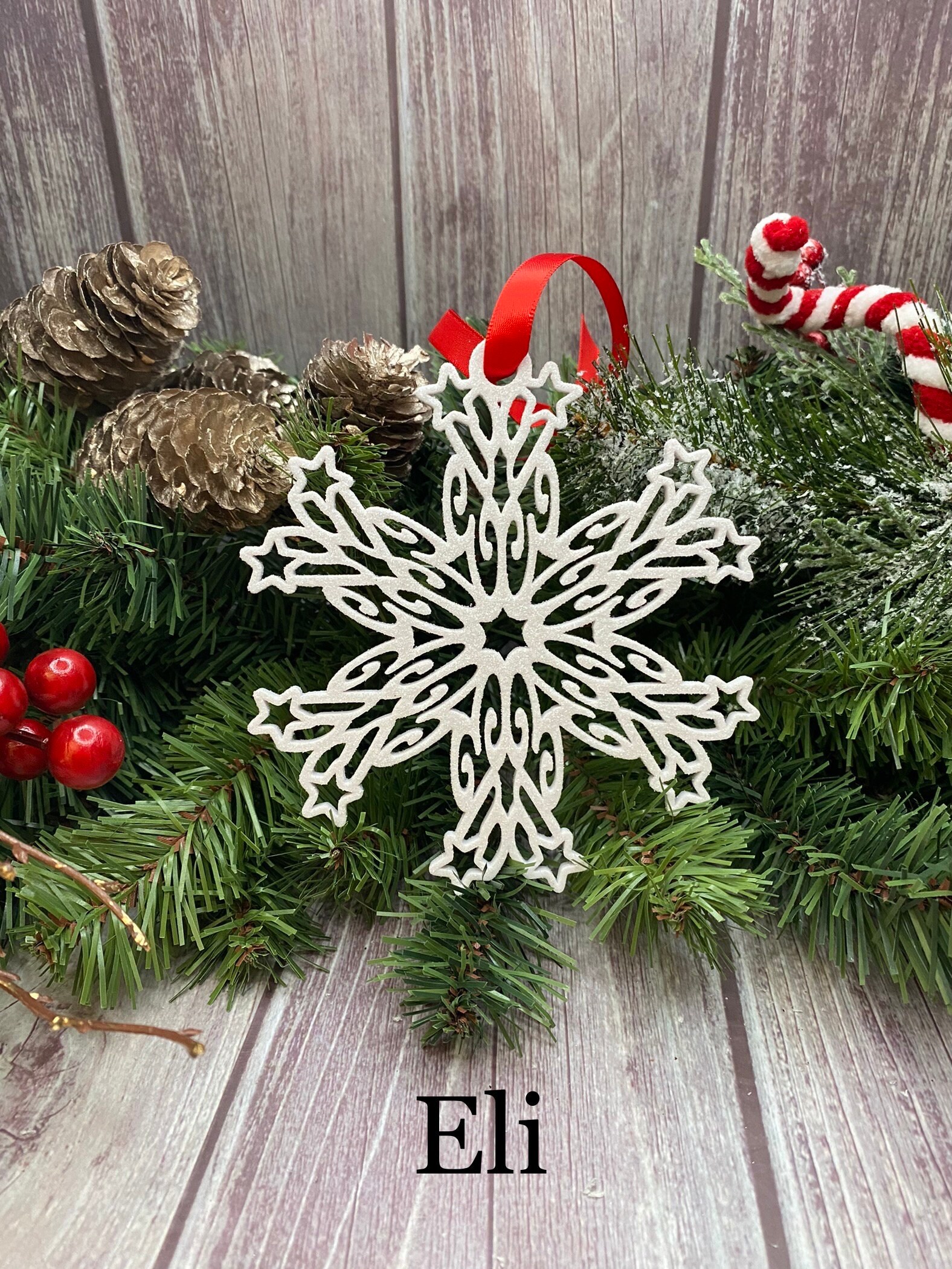 Personalized Snowflake Ornament: Custom Name Keepsake - Etsy