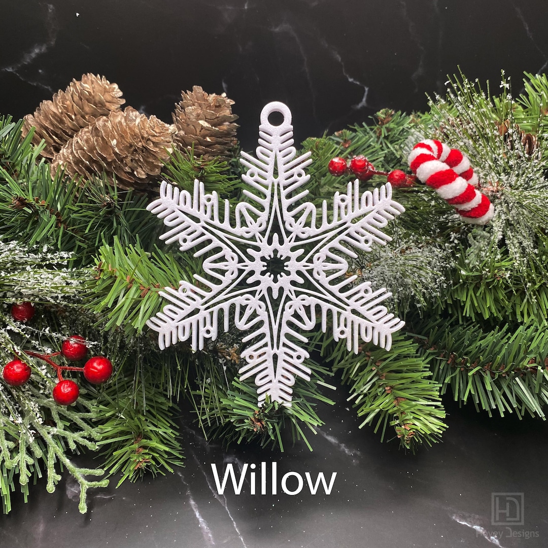 Custom Name Snowflake Ornament: Personalized Christmas Keepsake (MS) - Etsy