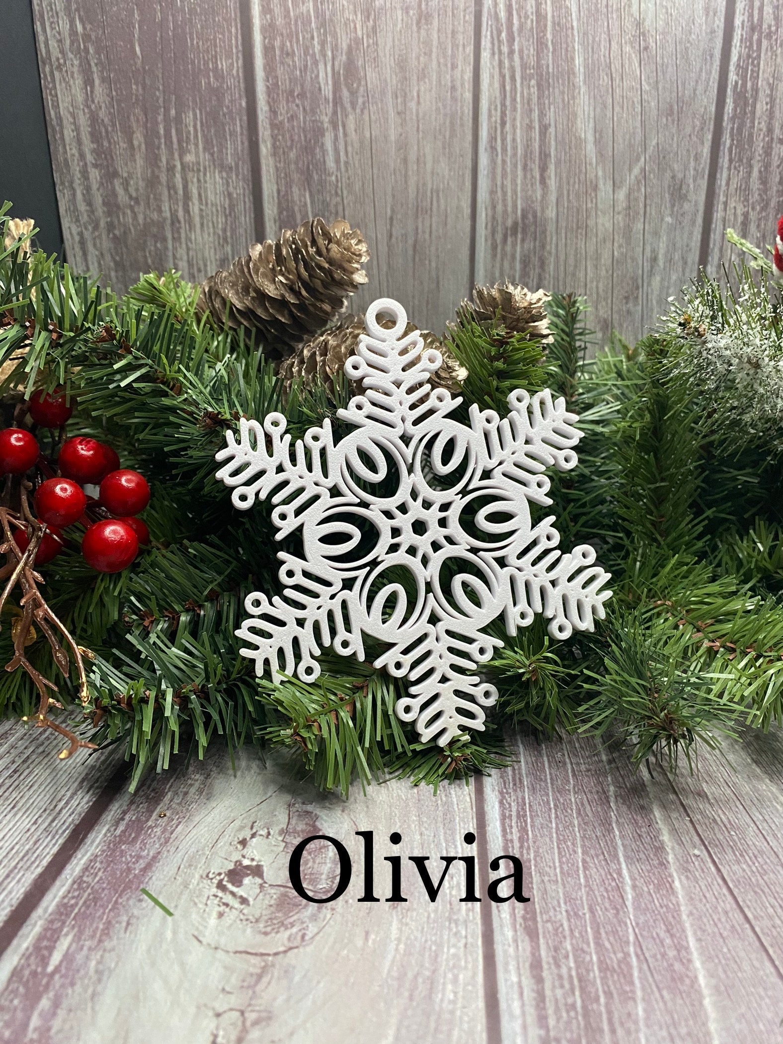 Personalized Snowflake Ornament: Custom Name Keepsake - Etsy
