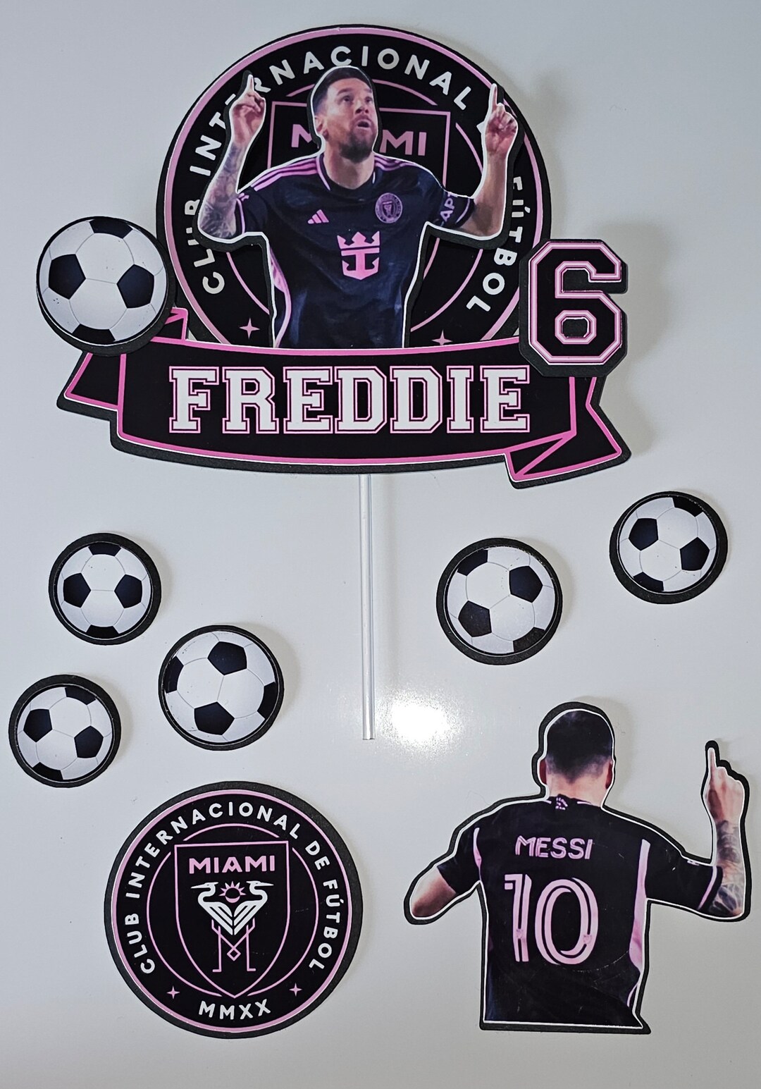 Messi Inter Miami Personalised Cake Topper - Etsy