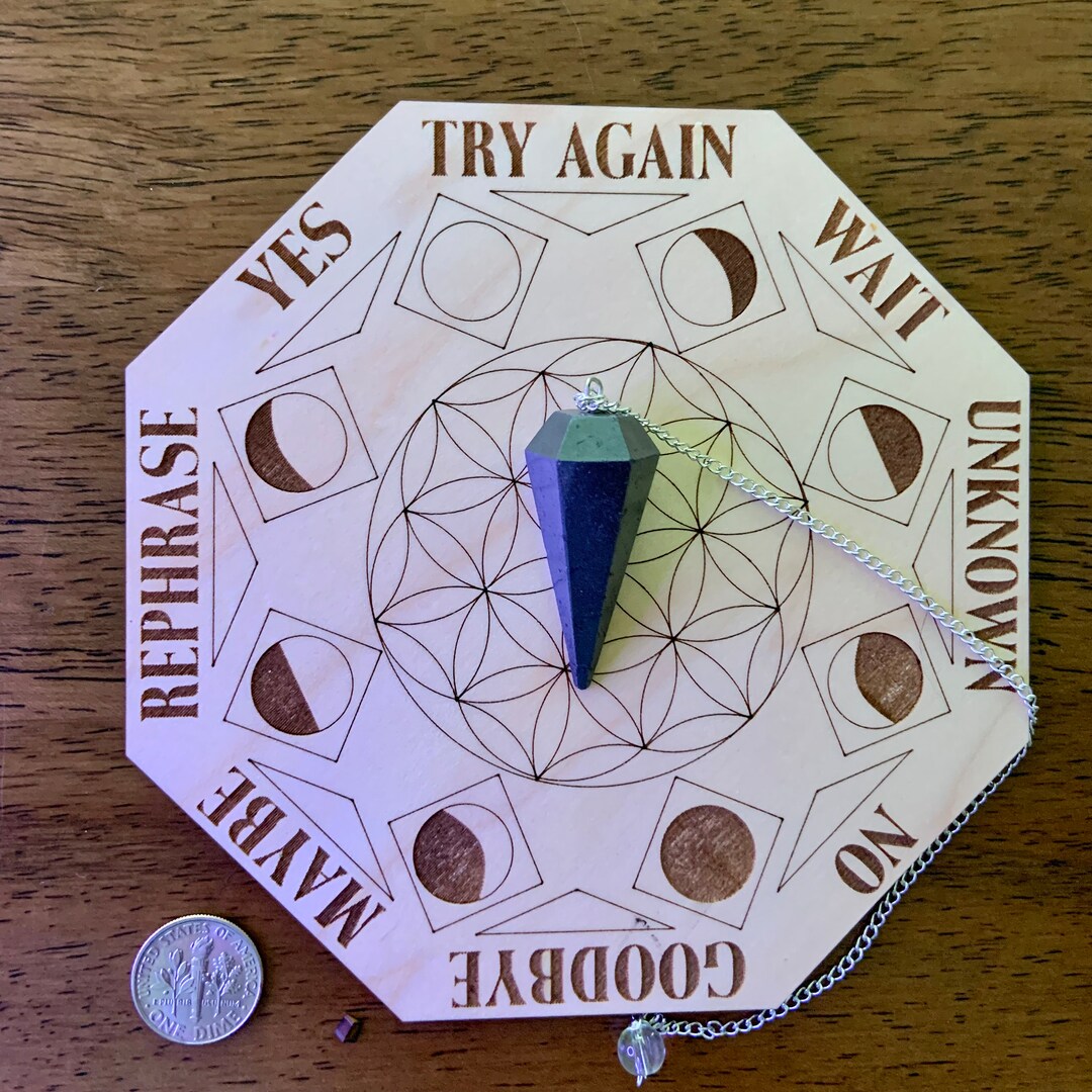 Pendulum Board Divination Tool Moon Phases and Flower of - Etsy