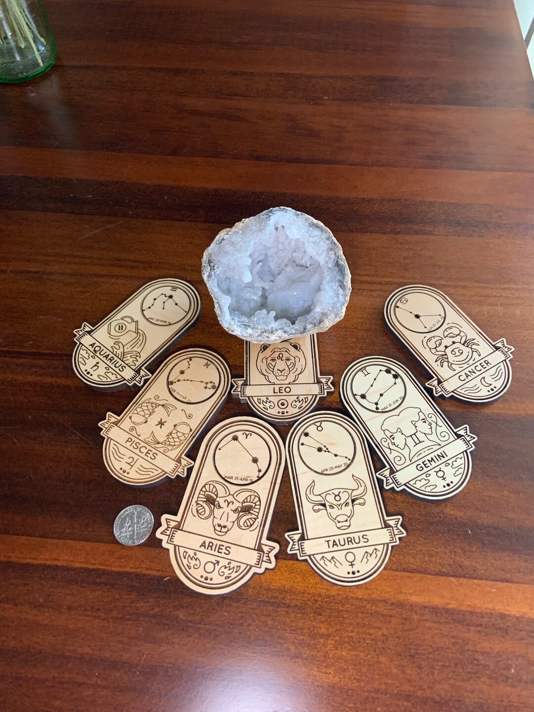 Zodiac Display Stand for Gemstone Spheres and Geodes Aquarius, Pisces ...