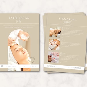 Esthetician Flyer Beauticians, Spa, Lash, Beauty, Salon Flyer, Price ...