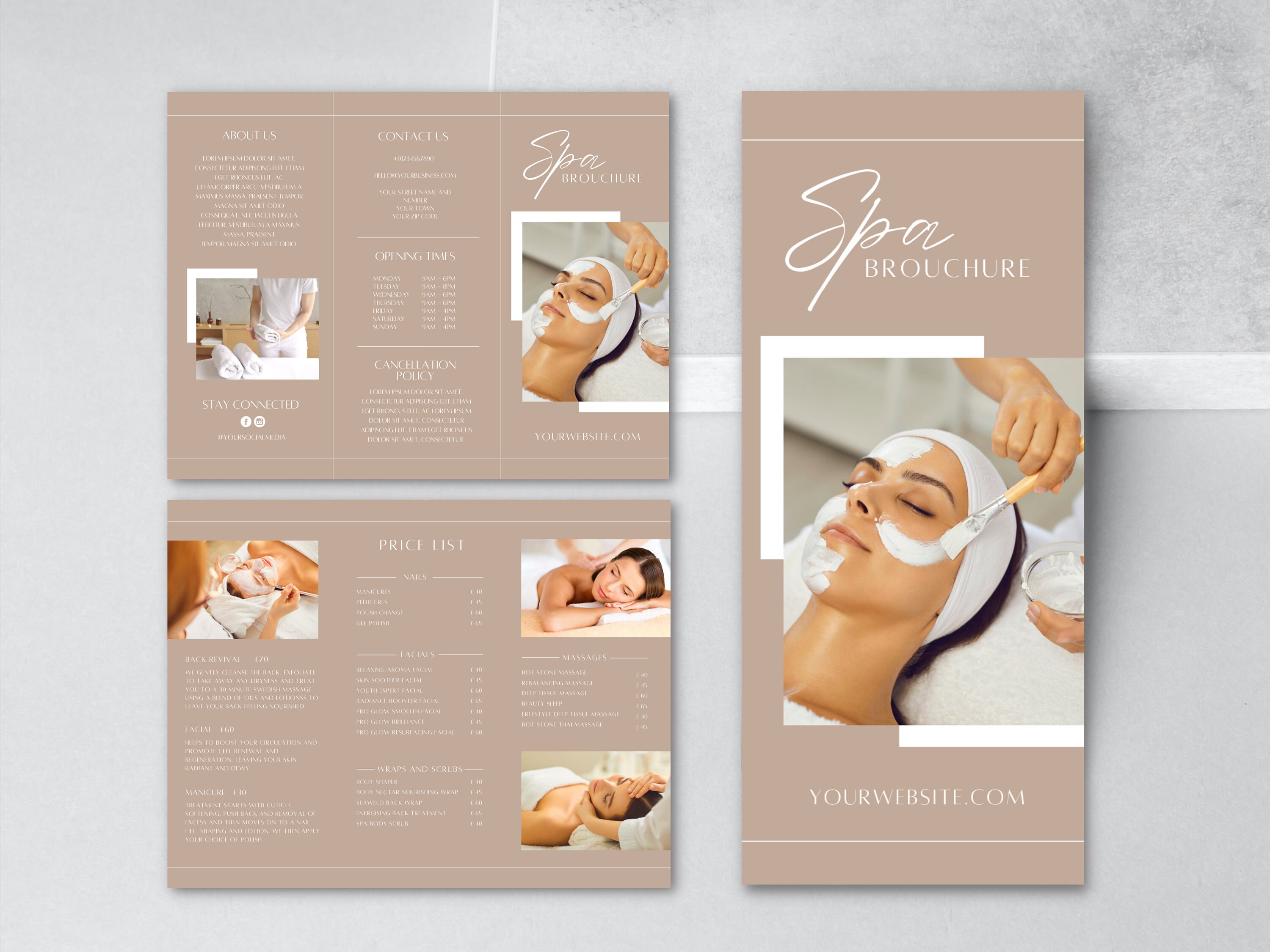 Spa Trifold Brochure Esthetician Beauticians Lash Beauty - Etsy