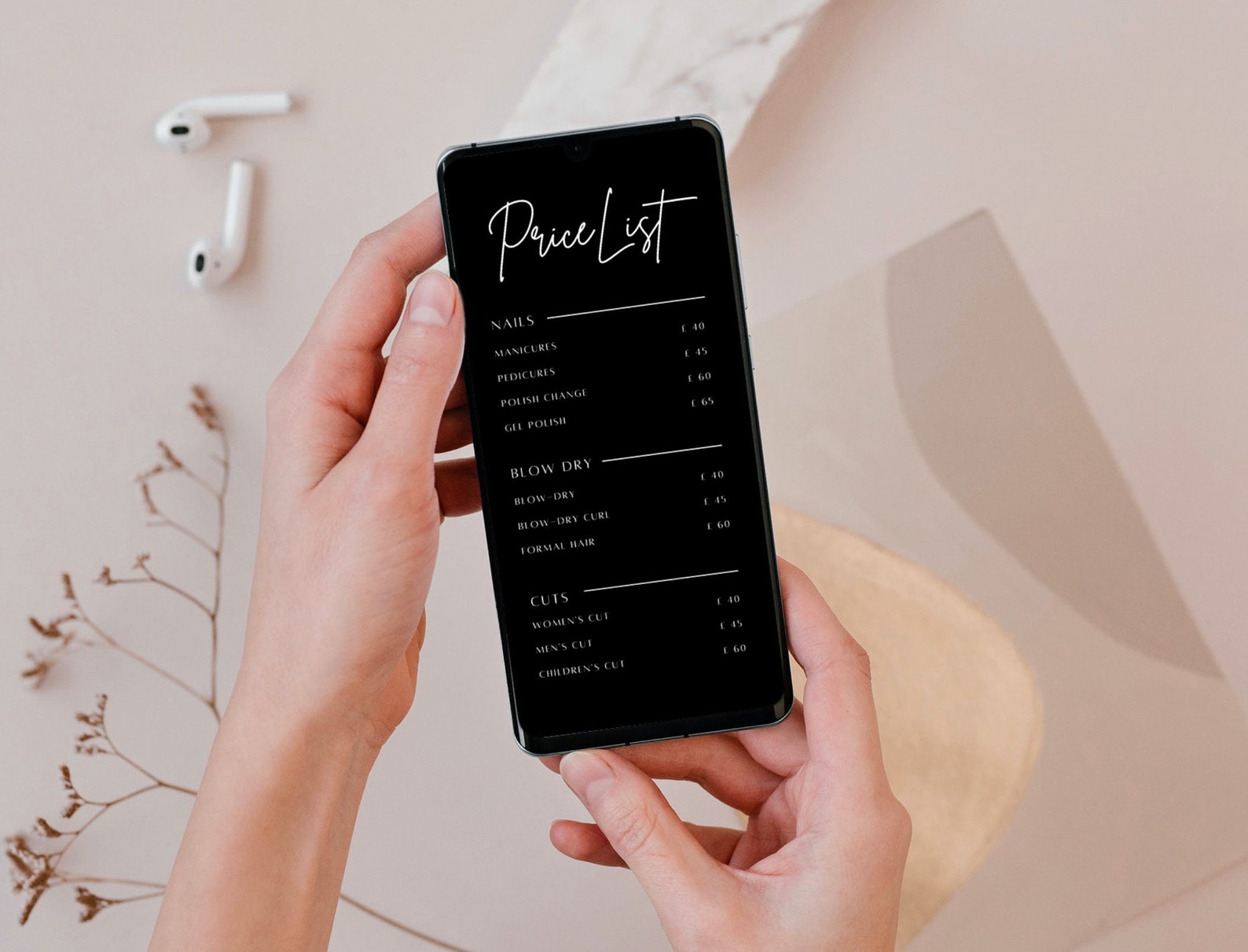 Electronic Price List Template - Etsy