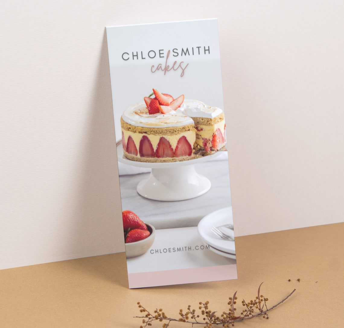 Cake Trifold Brochure - Cafe, Bakery, Restaurant, Party, Price List - Etsy