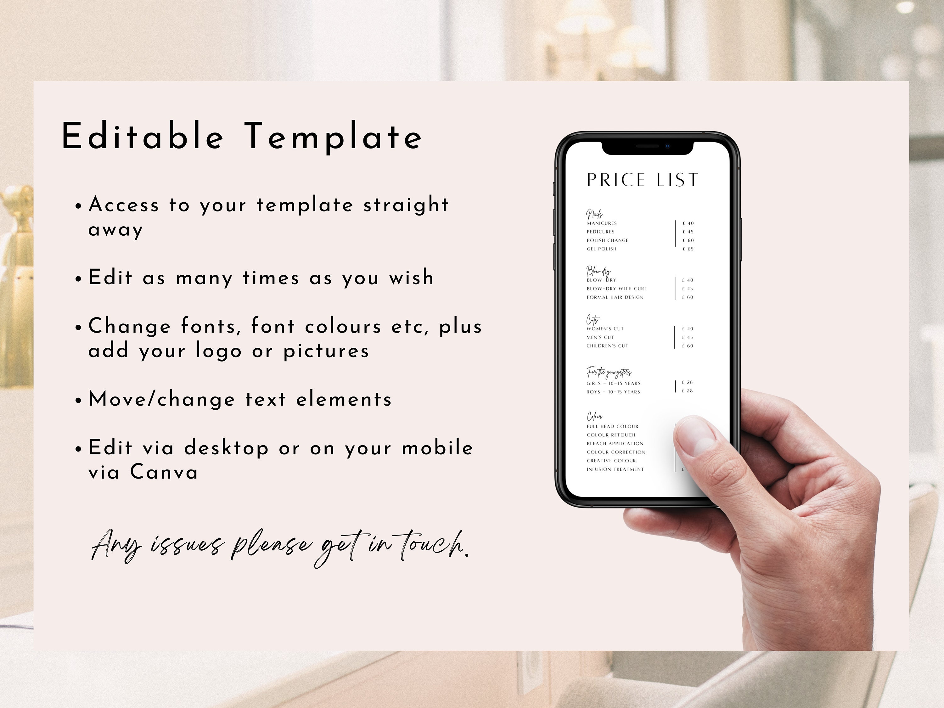 Electronic Price List Template - Etsy