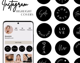 Instagram Highlight Covers for Beauty Hair Makeup Lashes Boutique Wigs ...
