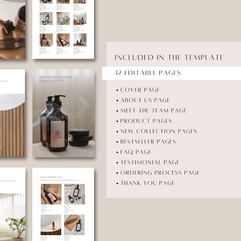 Wholesale Line Sheet Beauty, Cosmetic Catalogue Template, Make-up Brand ...