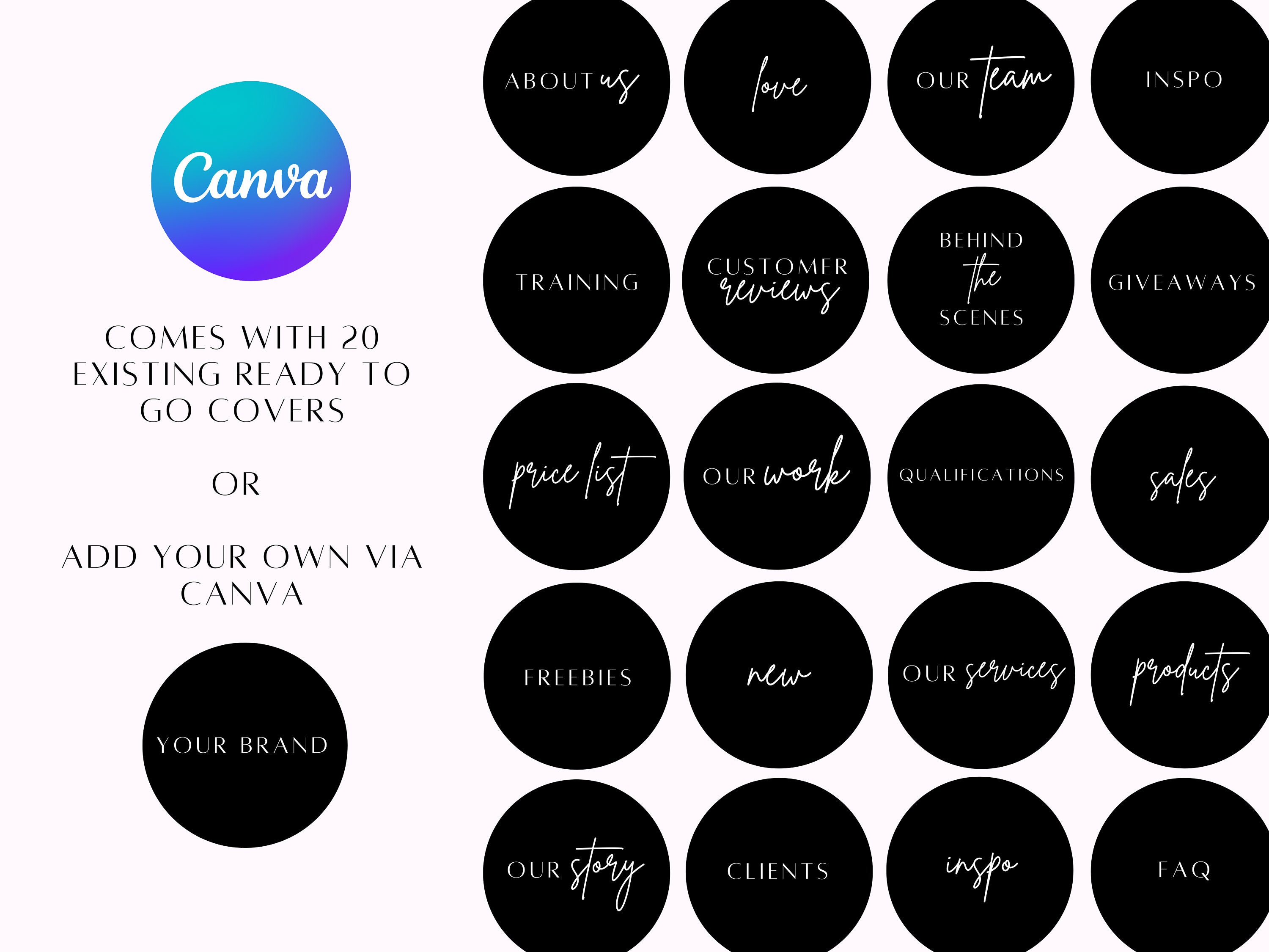 Instagram Highlight Covers for Beauty Hair Makeup Lashes - Etsy