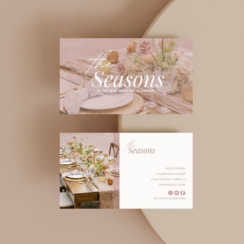 Elegant Event Planner Business Card Template (3.5x2 In) (canva) - Etsy