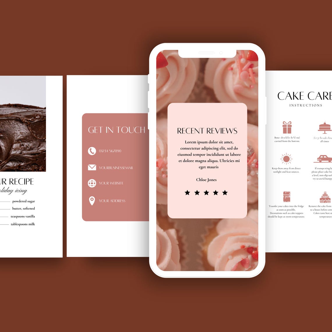 Bakery Instagram Templates, Cake Cafe Shop Social Media, Desert Reels ...