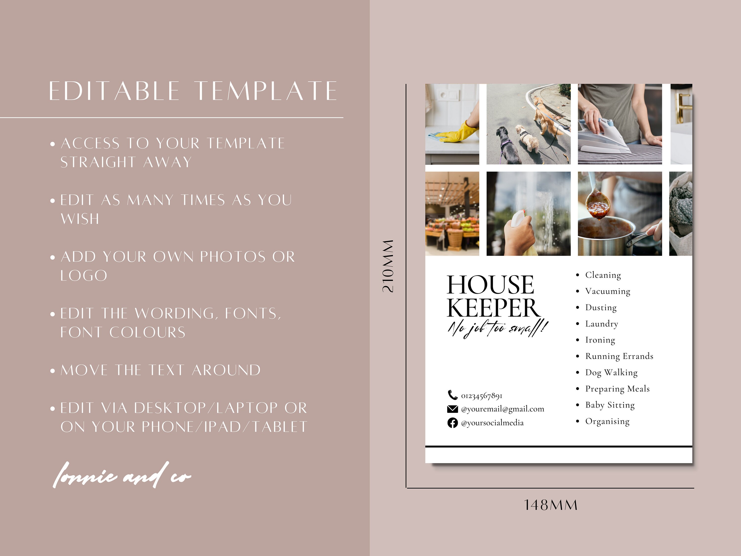 Housekeeping Flyer, Cleaning Business, Odd Job Flyer, House Assistant ...