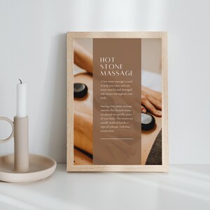 Massage Therapy Sign Templates, Massage Therapist Wall Decor, Treatment ...