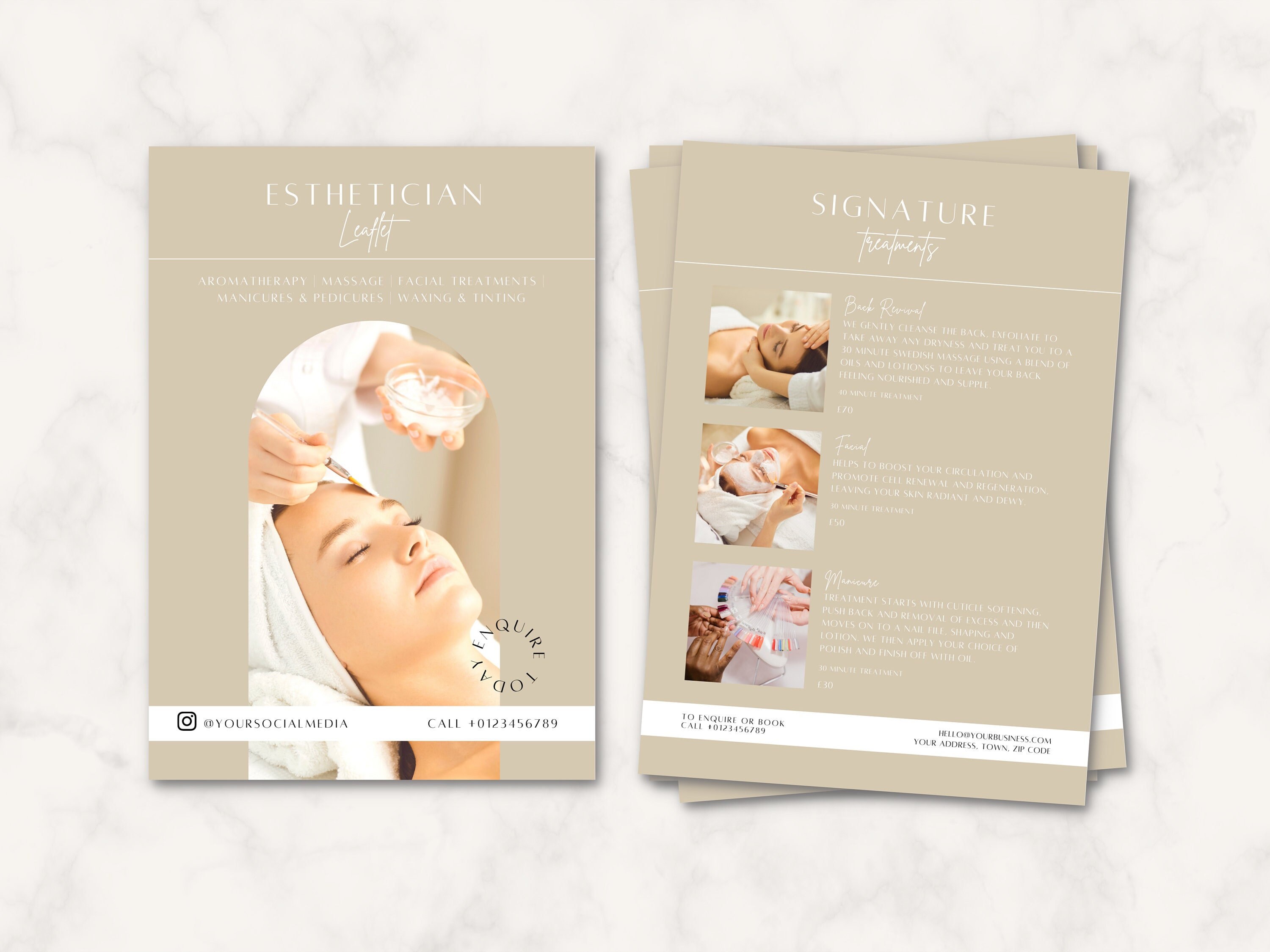 Esthetician Flyer Beauticians Spa Lash Beauty Salon - Etsy