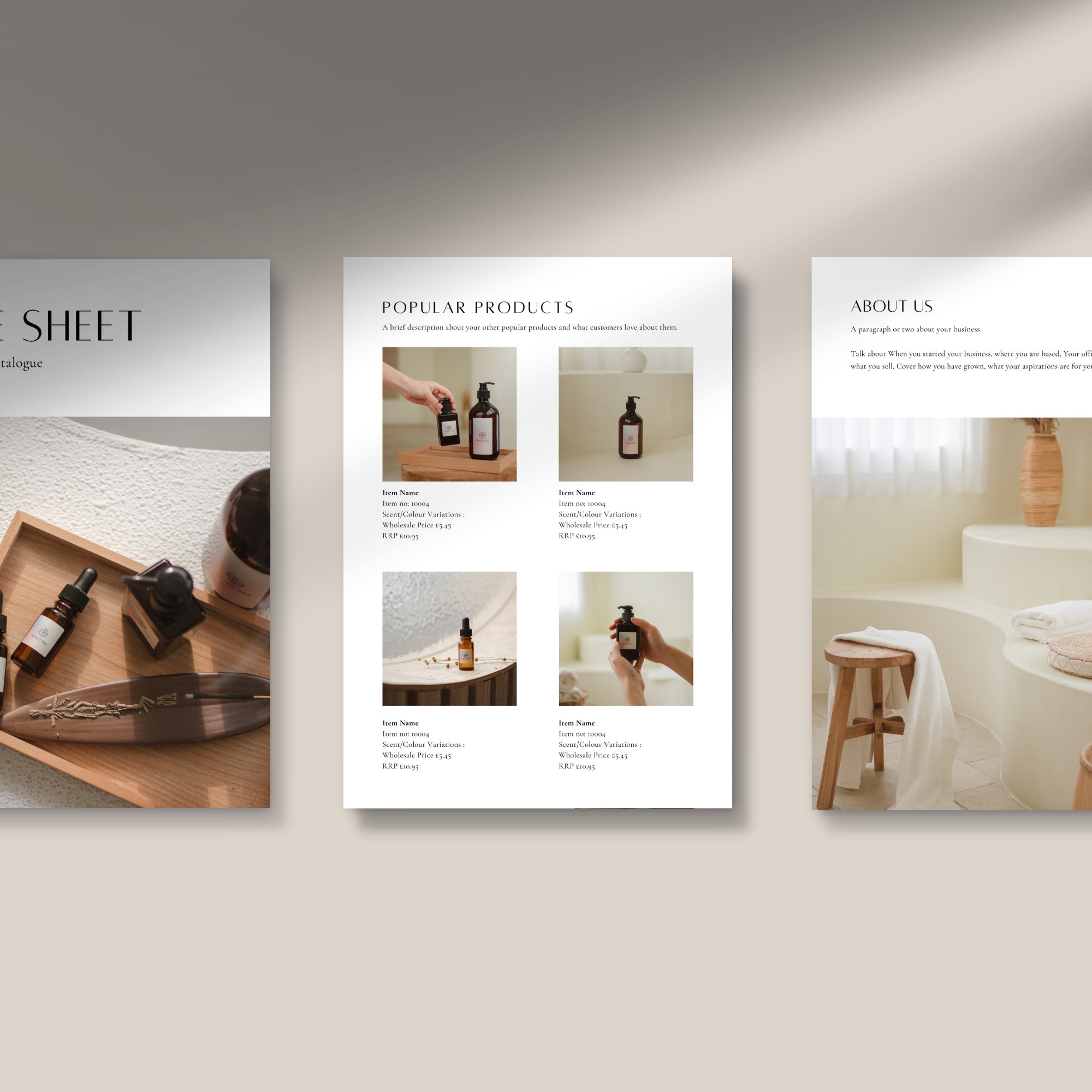 Wholesale Line Sheet Beauty, Cosmetic Catalogue Template, Make-up Brand ...