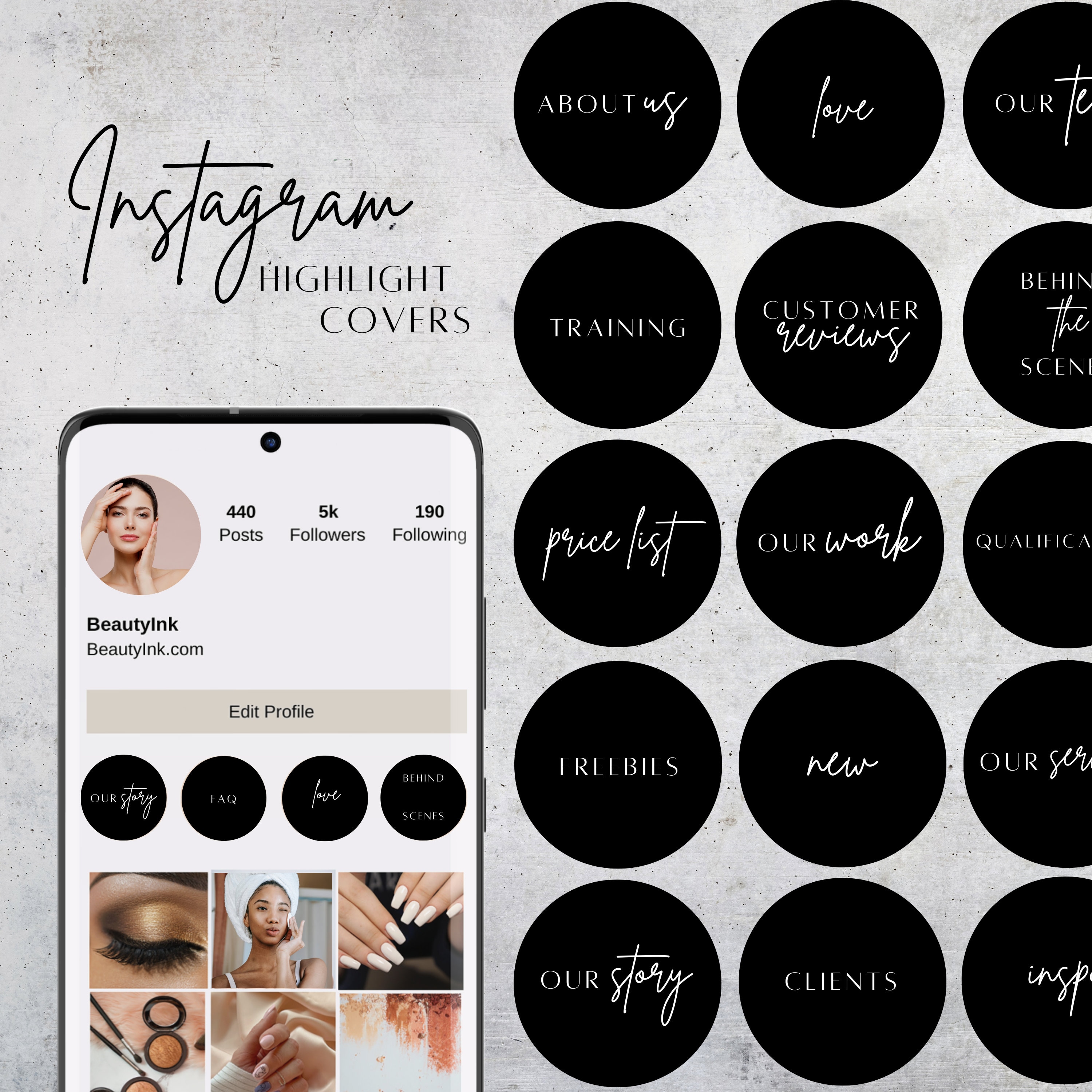 Beauty Instagram Highlight Covers, Instagram Hair, IG Make-up, Lashes ...