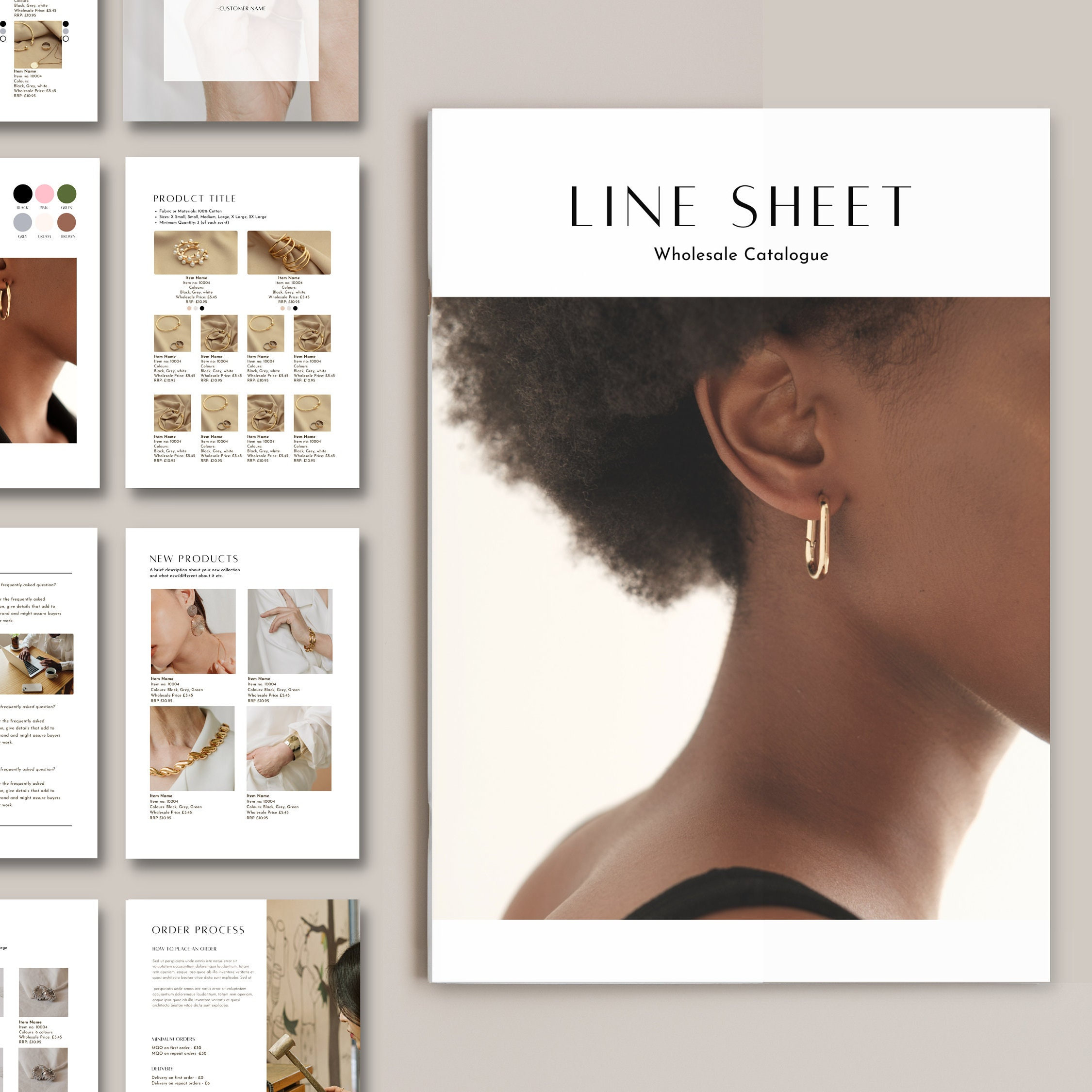 Line Sheet Template - Etsy