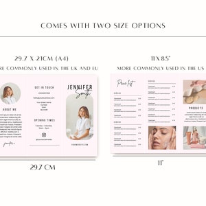 Esthetician Trifold Brochure - Beauticians, Spa, Lash, Beauty, Salon ...