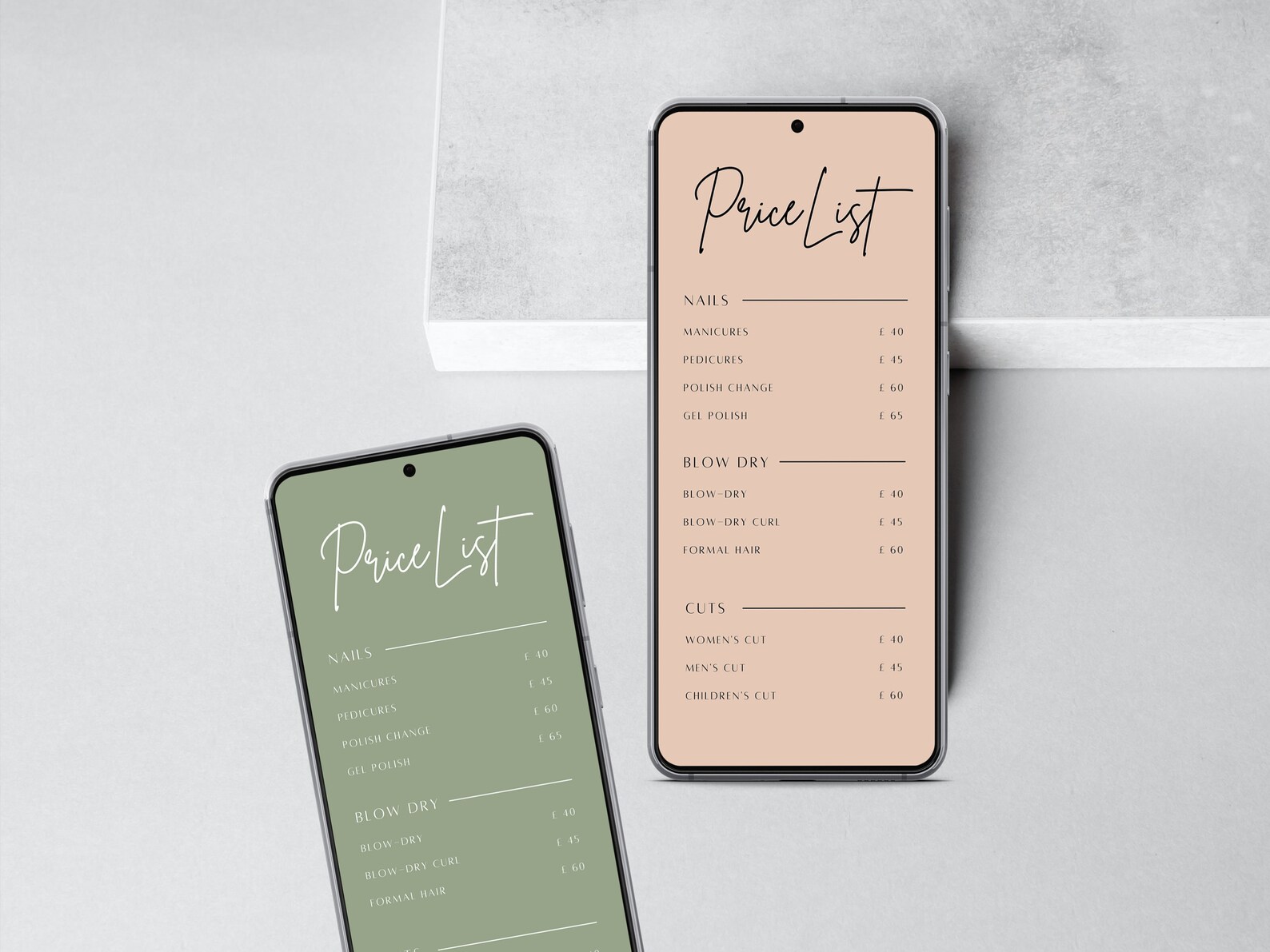 Electronic Price List Template - Etsy