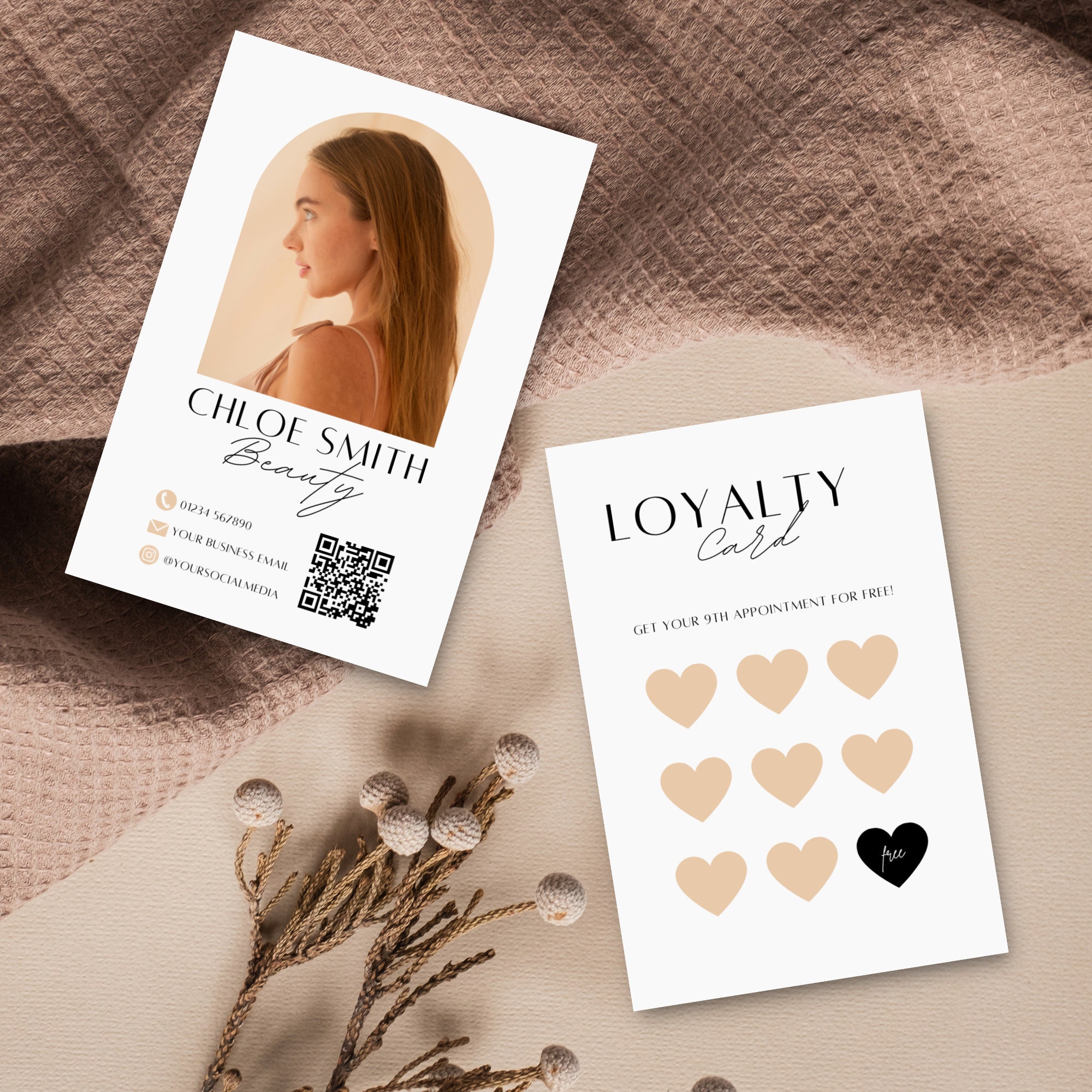 Loyalty Card Template Lash Reward Card Nail Tech Business - Etsy