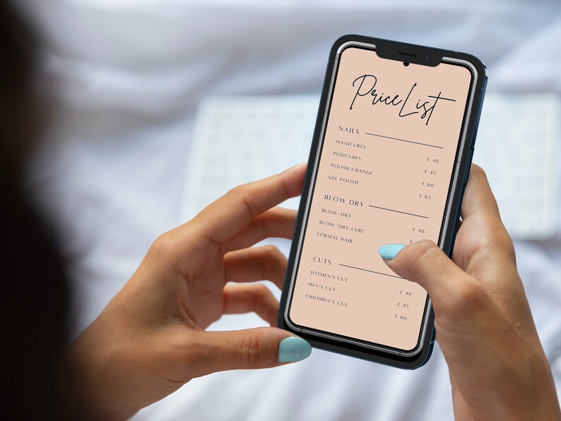 Electronic Price List Template - Etsy