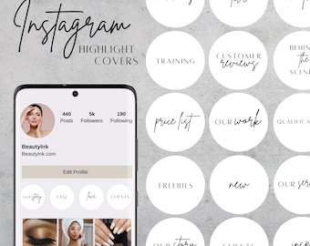 Instagram Highlight Covers for Beauty Hair Makeup Lashes Boutique Wigs ...