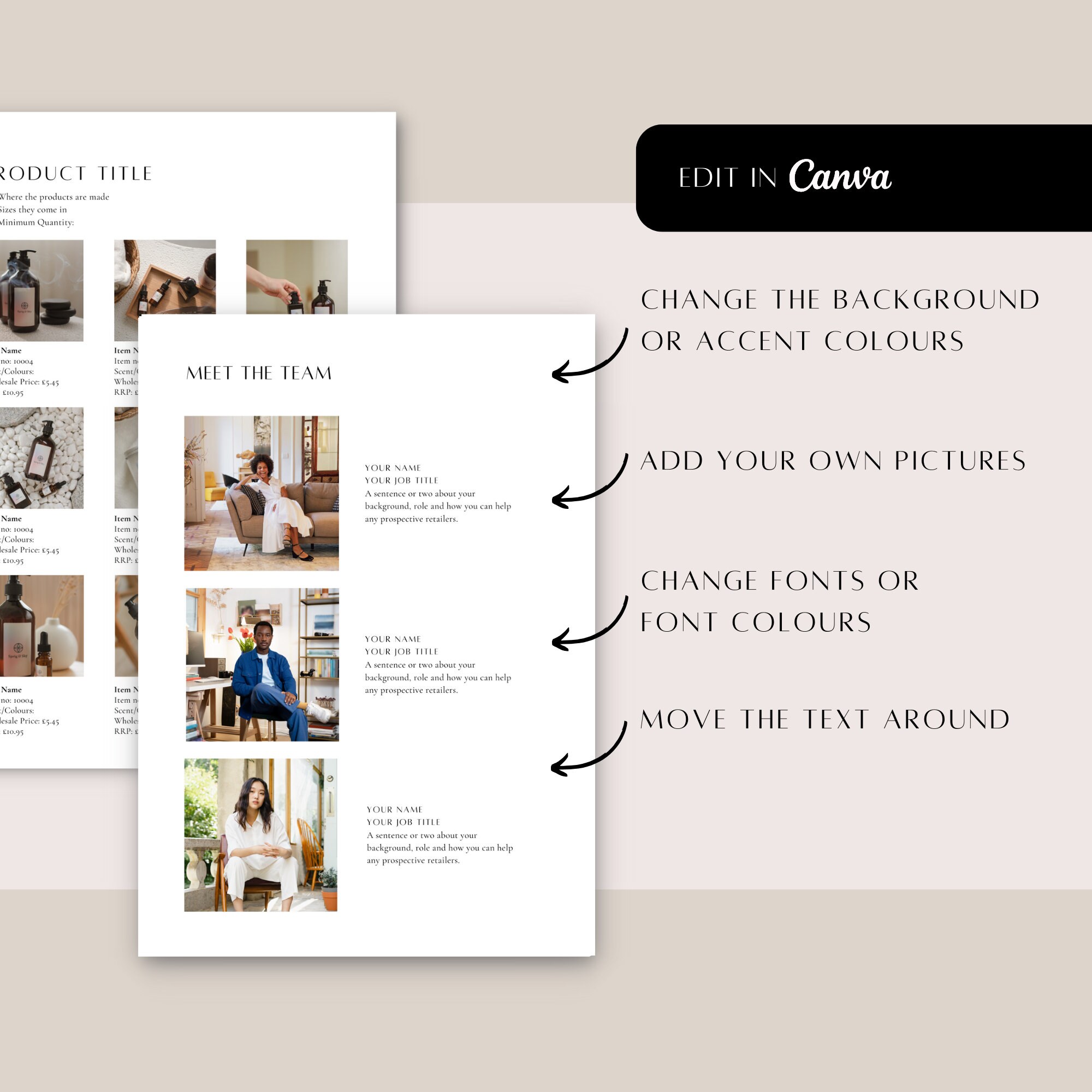 Wholesale Line Sheet Beauty, Cosmetic Catalogue Template, Make-up Brand ...