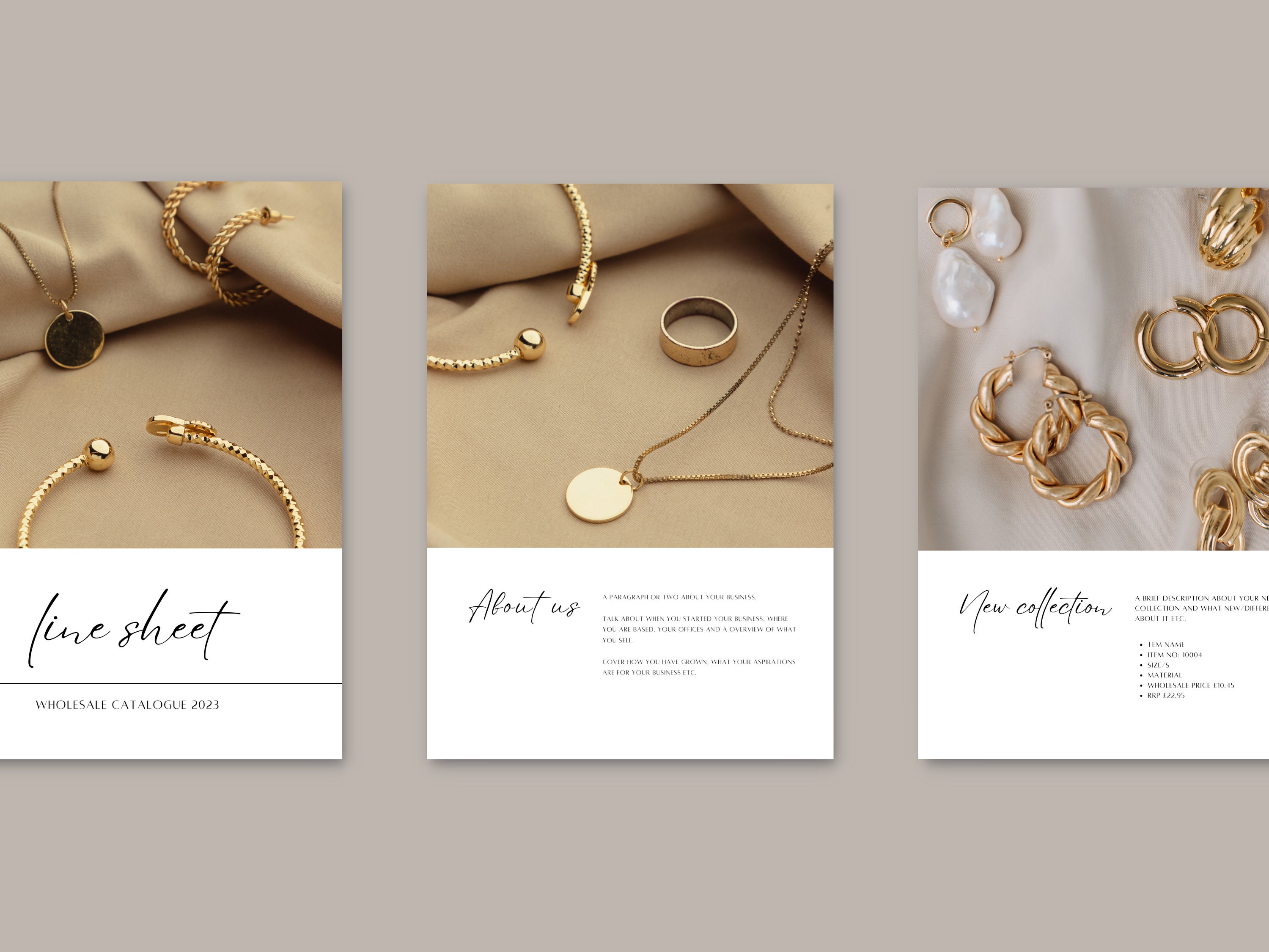 Line Sheet Template - Etsy