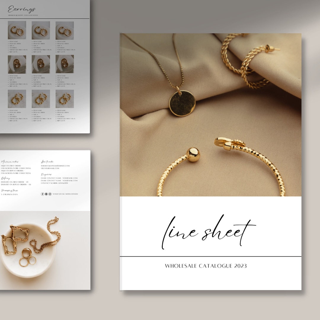 Line Sheet Template - Etsy