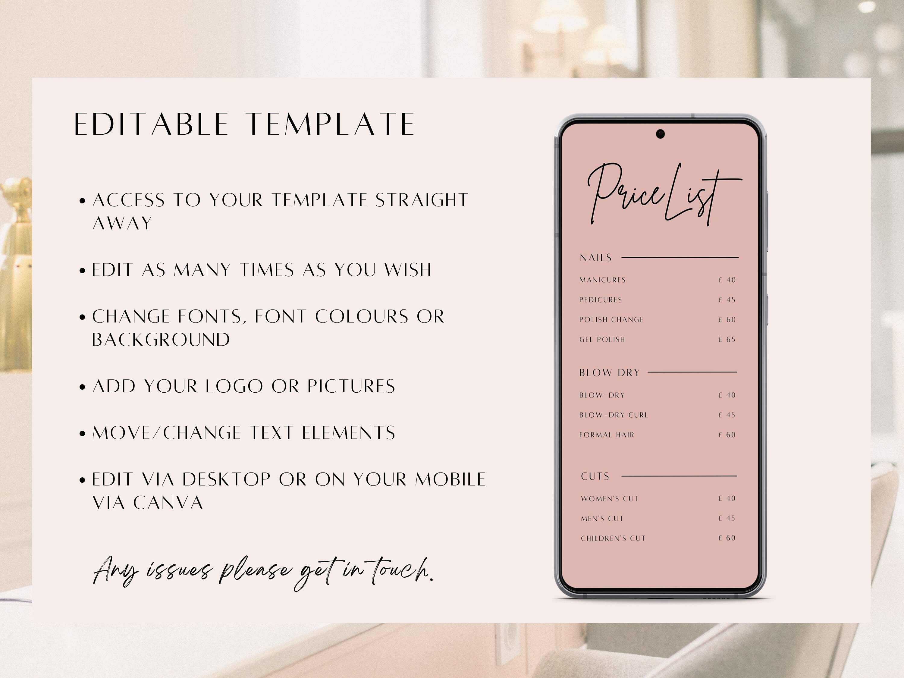 Electronic Price List Template - Etsy Australia