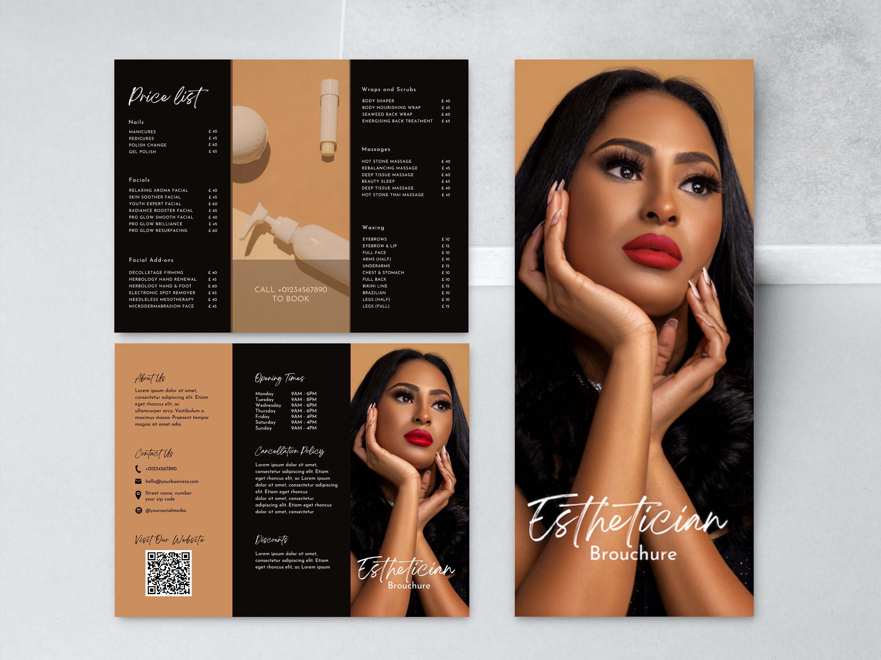 Esthetician Trifold Brochure Beauticians Spa Lash Beauty - Etsy