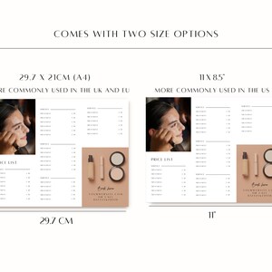 Make-up Artist Trifold Brochure - Beauticians, Spa, Lash, Beauty, Salon ...