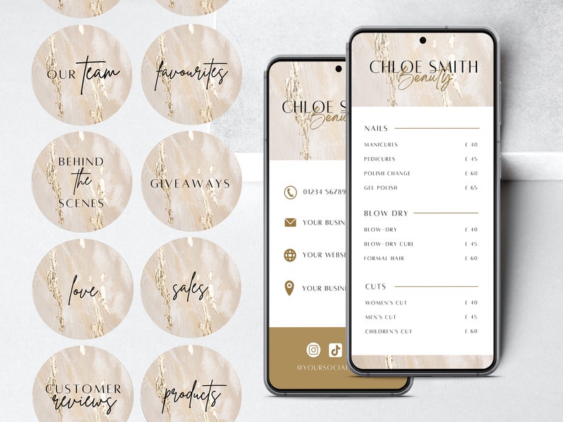 Price List and IG Highlights Bundle - Etsy