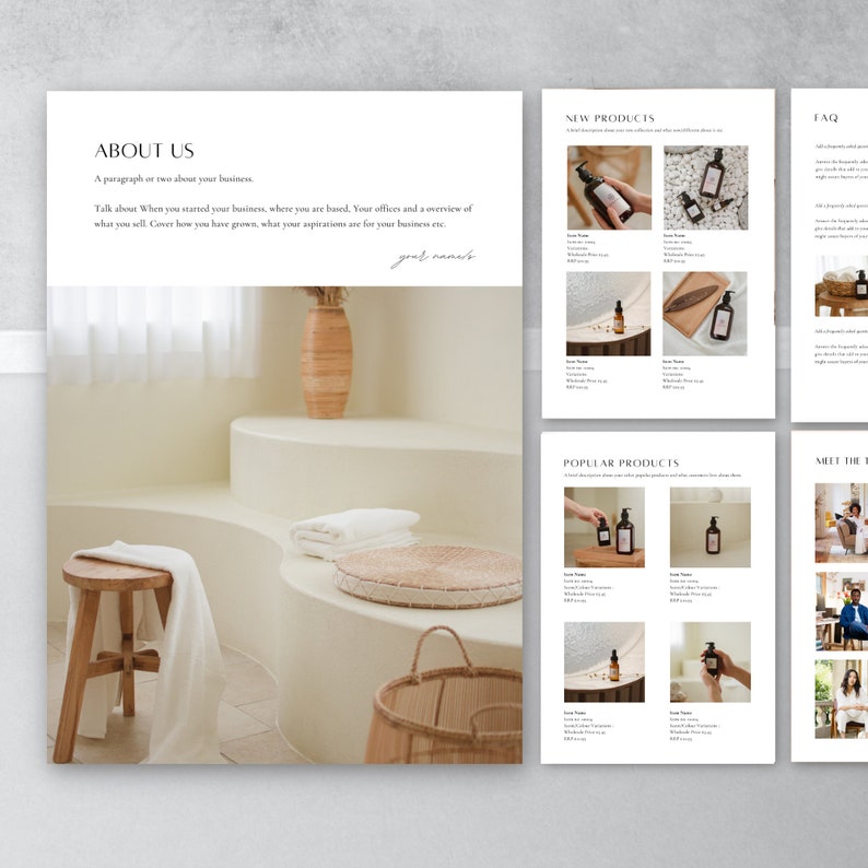 Wholesale Line Sheet Beauty, Cosmetic Catalogue Template, Make-up Brand ...