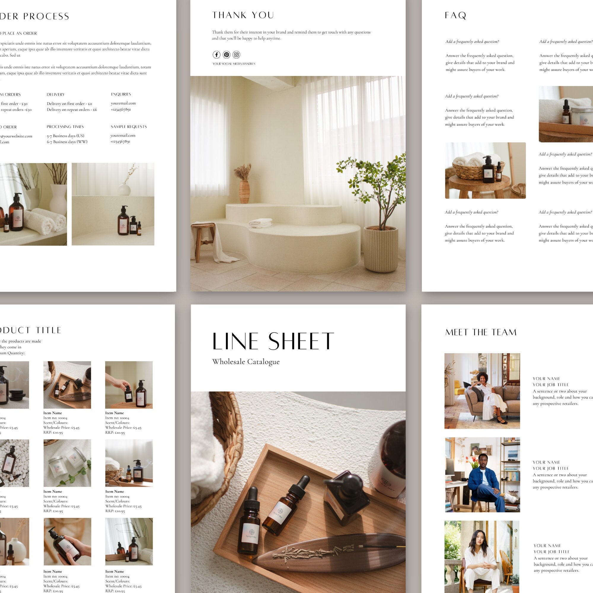 Wholesale Line Sheet Beauty, Cosmetic Catalogue Template, Make-up Brand ...