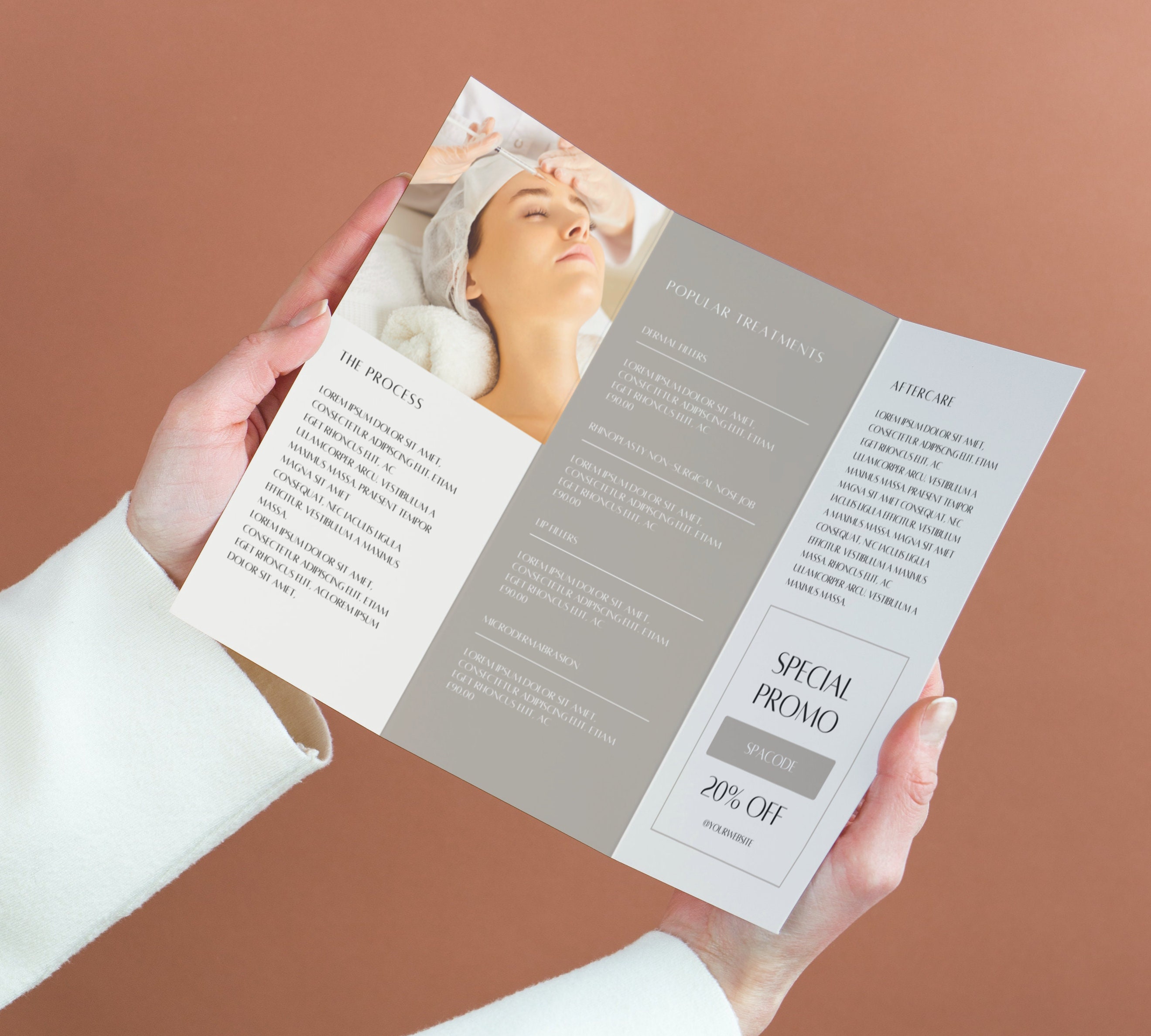 Medispa Trifold Brochure Beauticians, Spa, Lash, Beauty, Salon Brochure ...