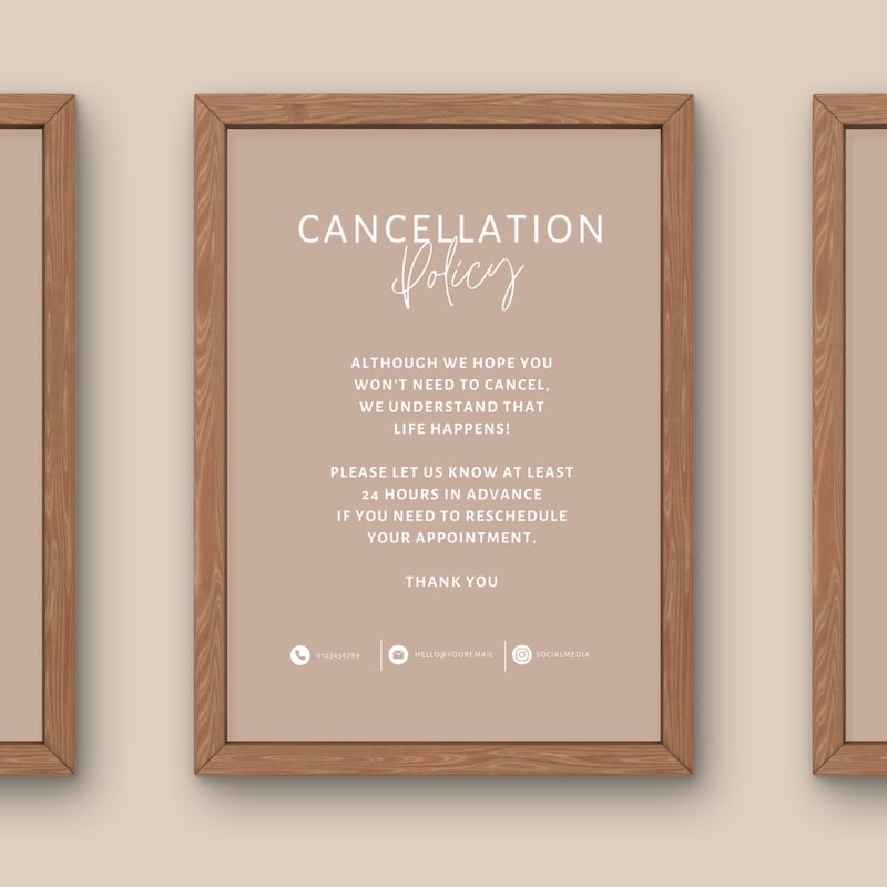 No Show or Cancellation Appointment Sign - Etsy