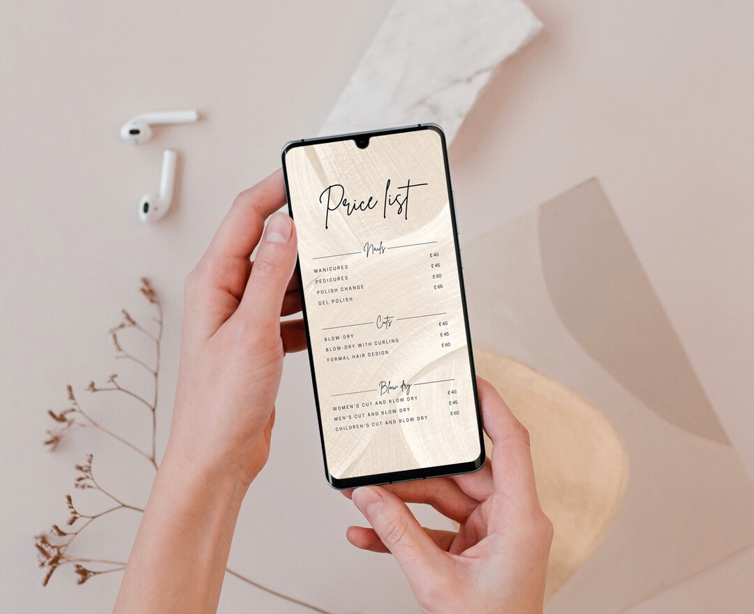 Electronic Price List Template - Etsy