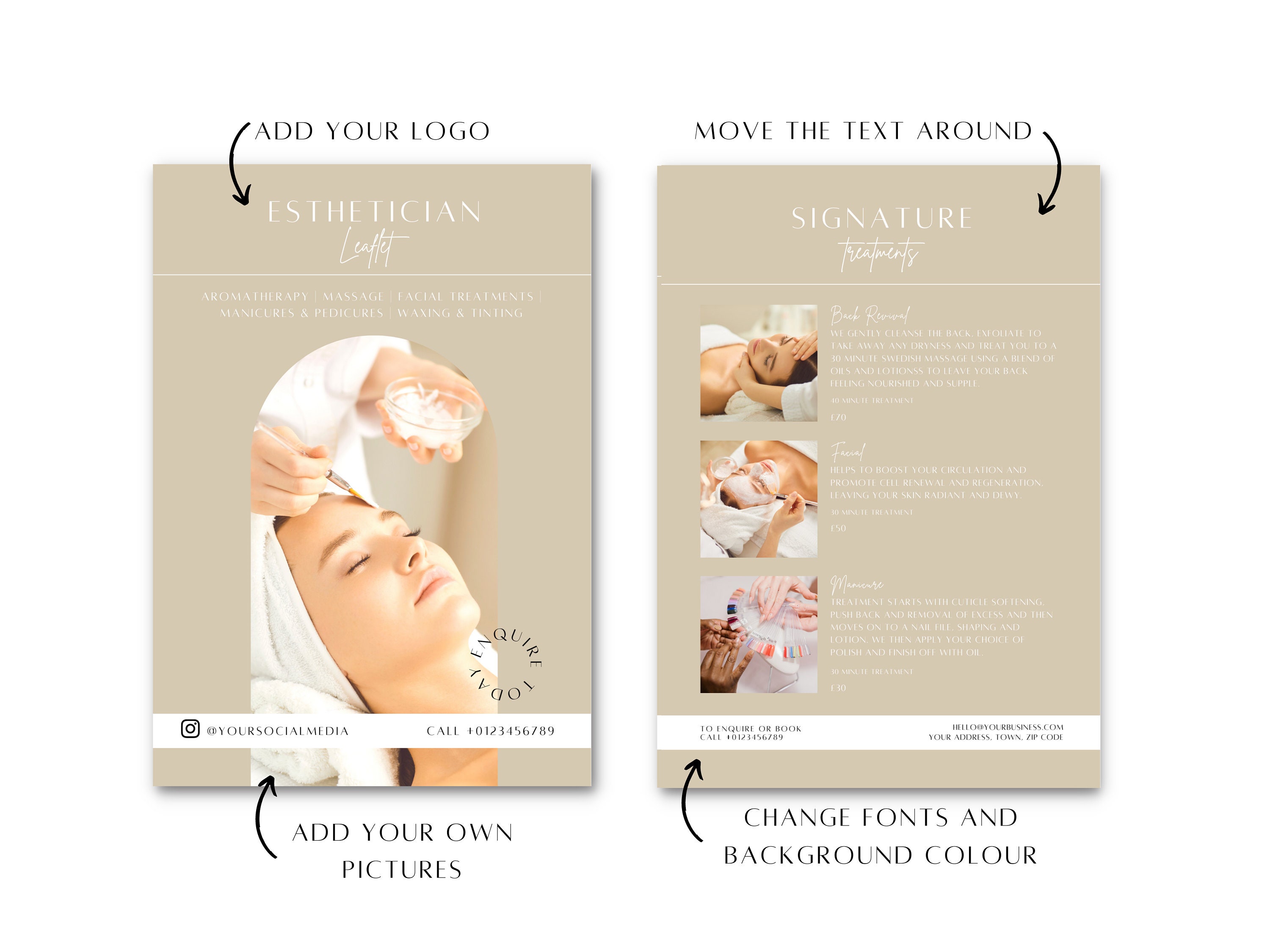 Esthetician Flyer Beauticians Spa Lash Beauty Salon - Etsy