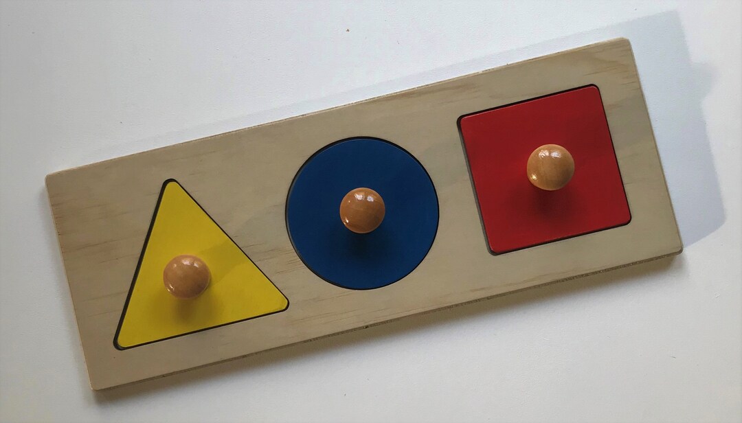 Montessori Shape Puzzles: Three Shapes - Etsy