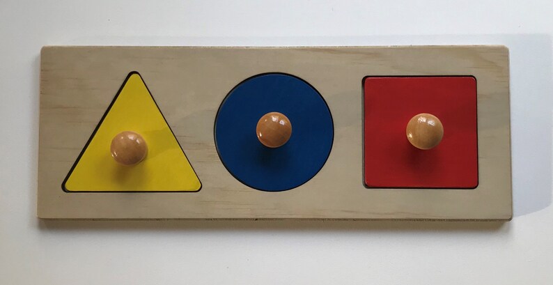 Montessori Shape Puzzles: Three Shapes - Etsy