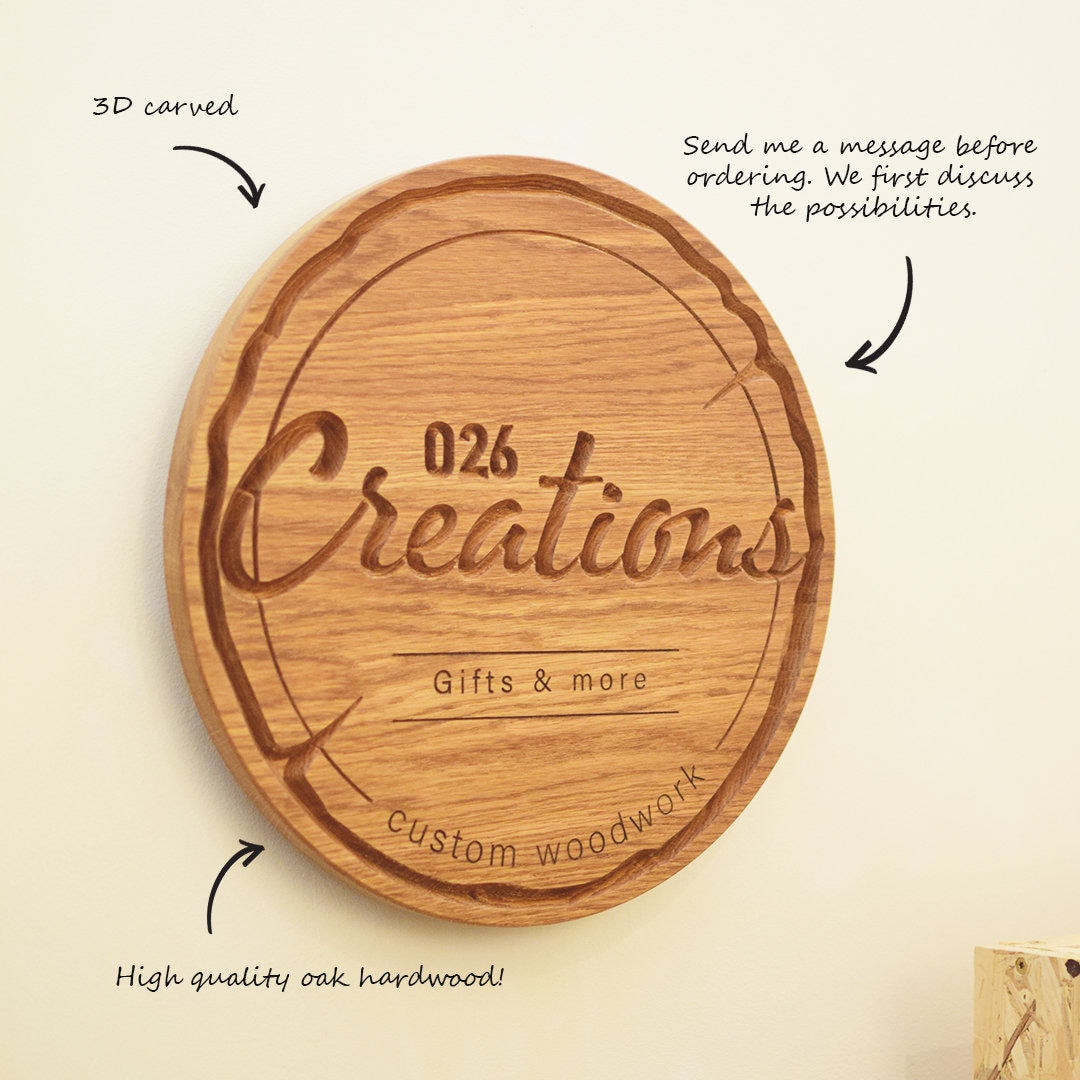 Wooden Logo Wall Sign Advertising Board for Company Sign - Etsy